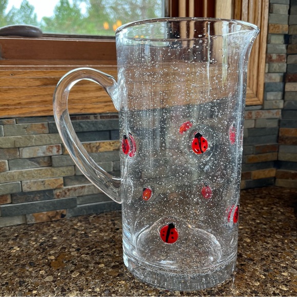 Kitchen | Blown Glass Bubble Ladybug Pitcher | Poshmark
